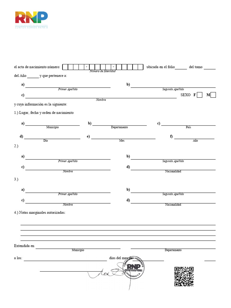 Certificación de Acta de Nacimiento | PDF | Gobierno