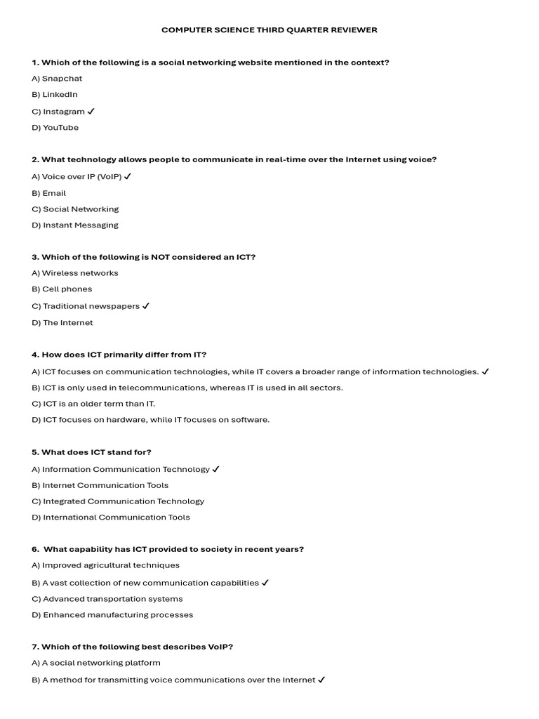 Reviewer CompSci 3rd Quarter | PDF | Antivirus Software | Computer Virus