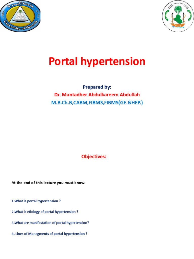 L14 Portal Hypertension | PDF | Cirrhosis | Liver