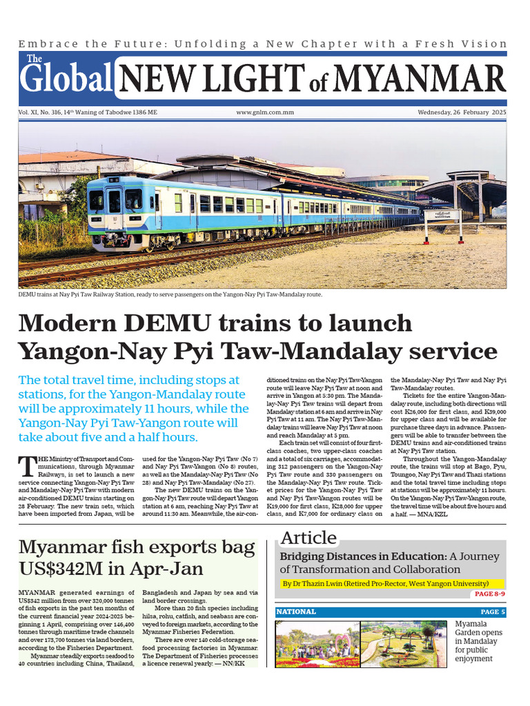 Modern DEMU Train Service Launch in Myanmar | PDF | Myanmar