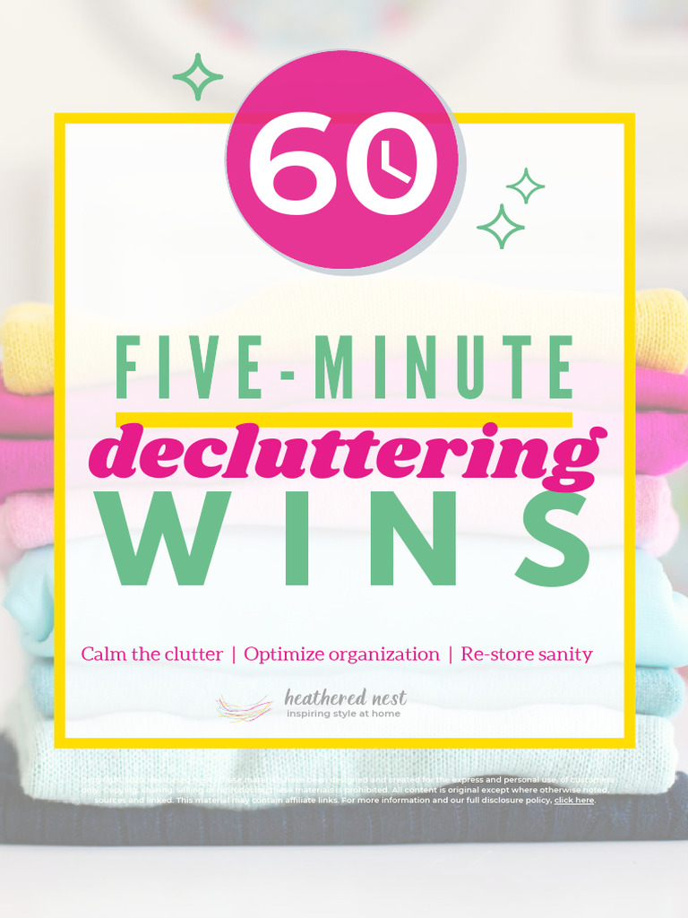 60 Five-Minute Decluttering Wins | PDF | Home