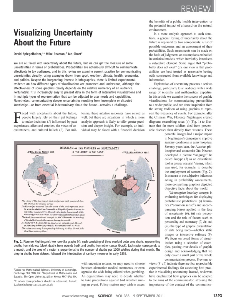 Visualizing UncertaintyAbout the Future 2011 | PDF | Uncertainty | Pie Chart