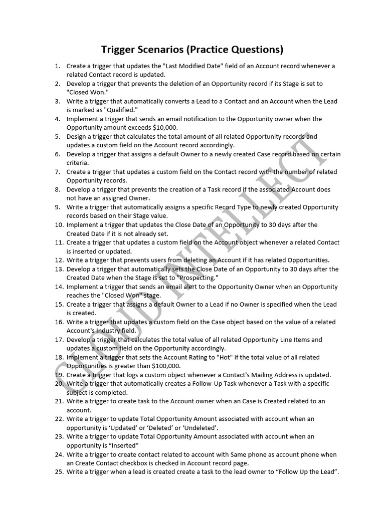 Trigger Scenarios | PDF | Software | Computing