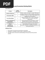 Rubrics For Group Activity | PDF