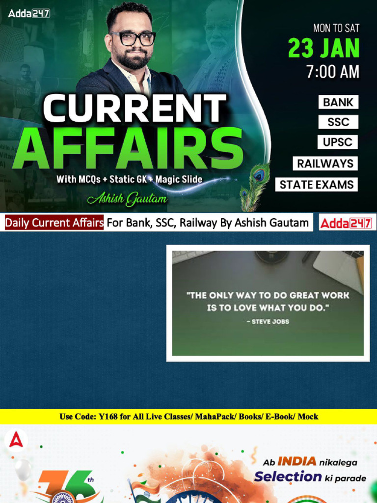 23rd Jan - 2025 - Current - Affair - by - Ashish - Gautam Old | PDF