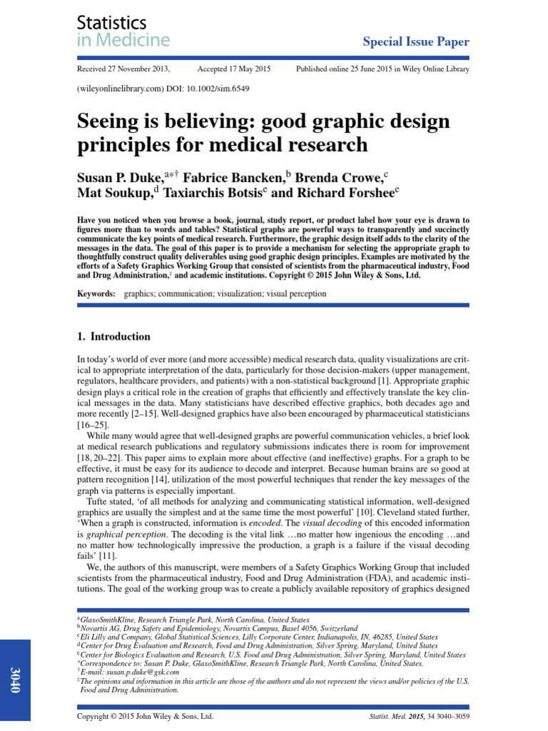 Good Graphic Design Principles For Medical Research 2015 | PDF ...