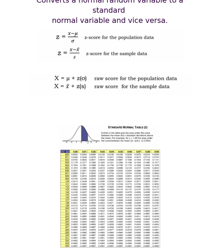 Stats and Prob (Formula) | PDF