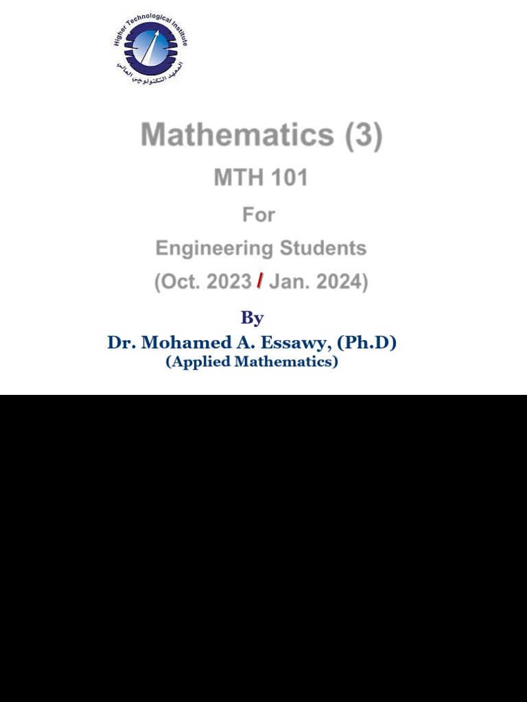 LEC ONE MTH 101_231003_203948 | PDF | Equations | Geometry