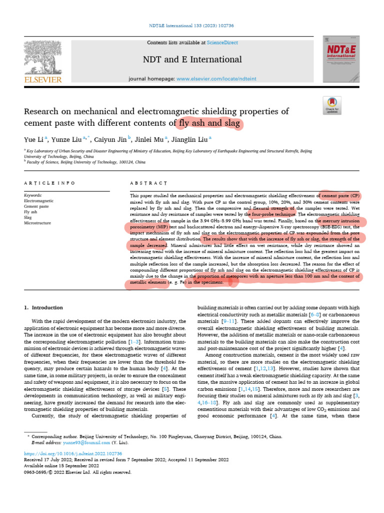 Research On Mechanical and Electromagnetic Shielding Properties of ...