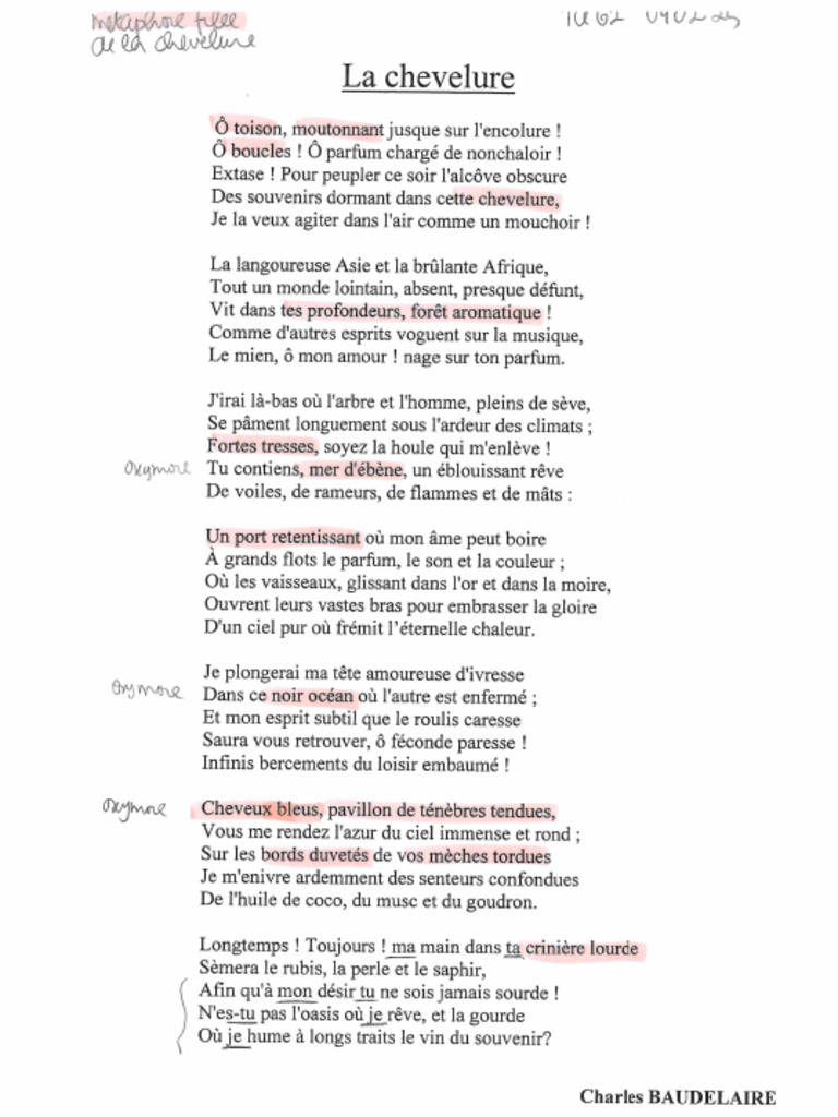 Poeme La Chevelure | PDF