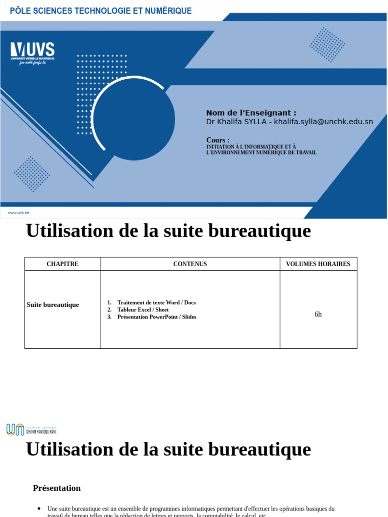 Module3 Utilisation Suite - Bureautique 2 | PDF | Microsoft Office | Microsoft Word