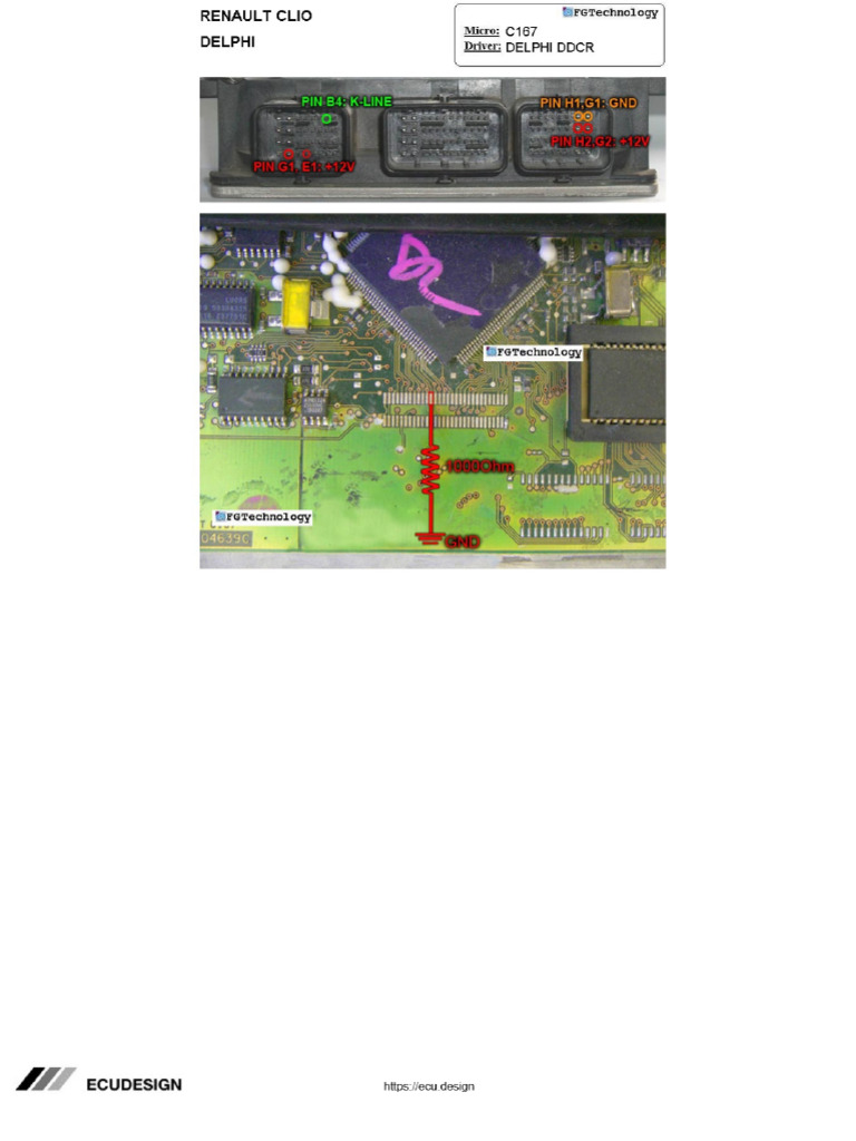 Pinout Delphi DDCR C167 Renault Main Connector | PDF