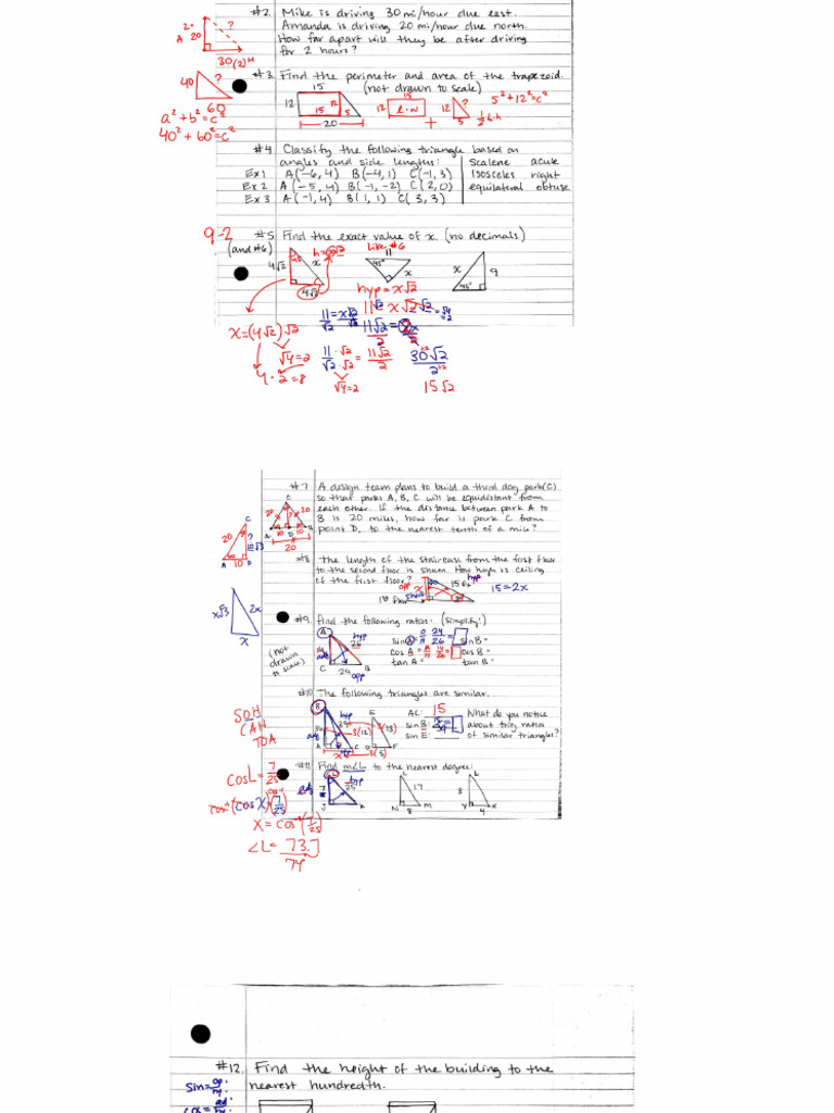 Mod 9 Test Review (Extra Practice Problems) NOTES | PDF