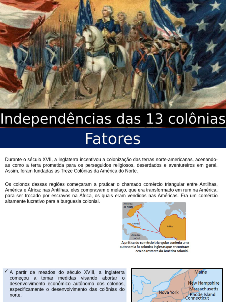 Independencia Das 13 Colonias | PDF | Os Estados Unidos | Treze Colônias