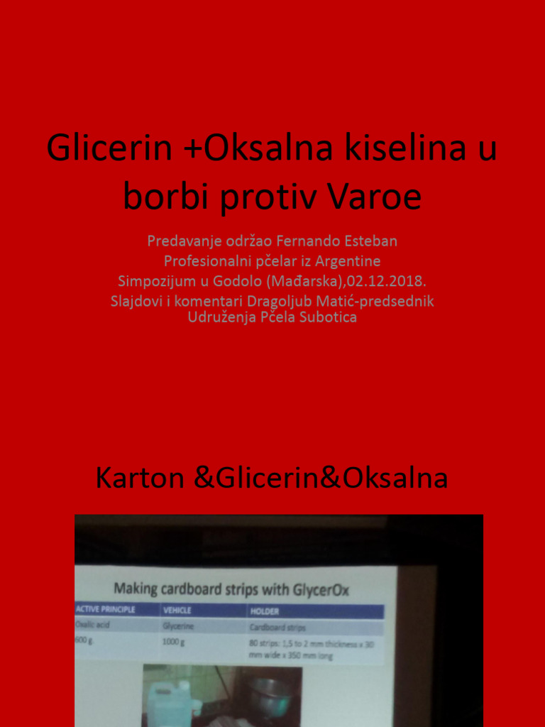Glicerin Oksalna Kiselina U | PDF
