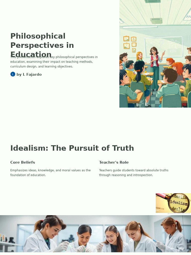 Philosophical Perspectives in Education | PDF