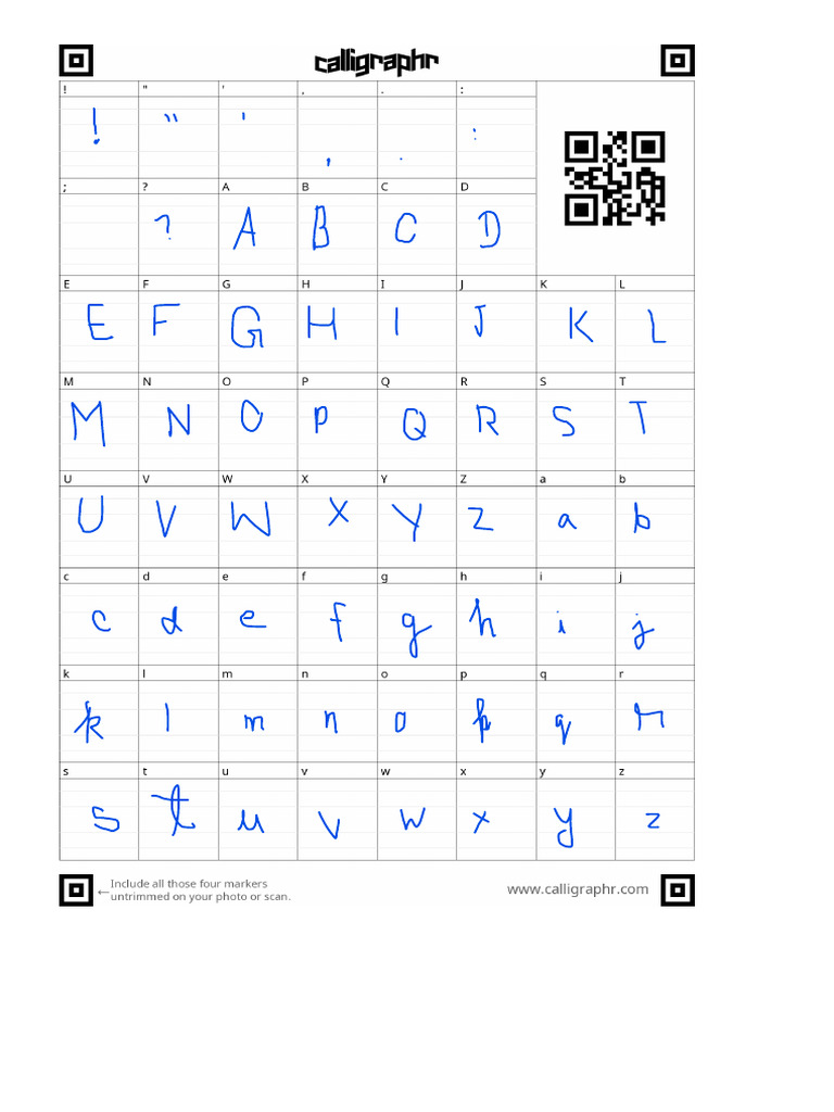 Calligraphr Template | PDF