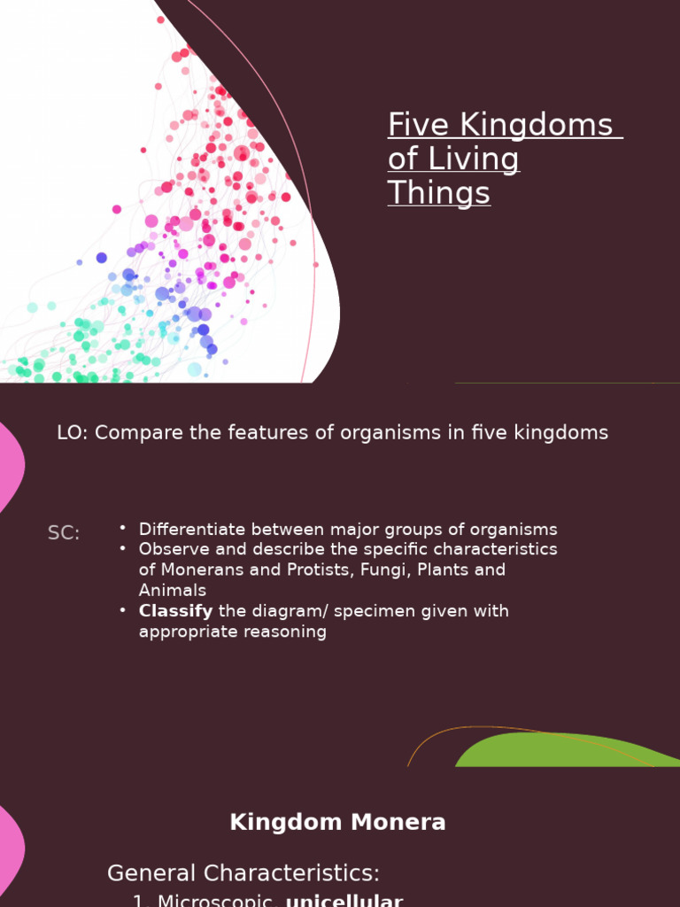 Overview of the Five Kingdoms | PDF | Cell (Biology) | Eukaryotes