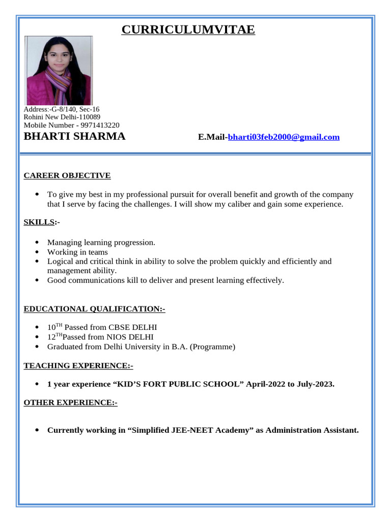Resume Priyanshi sharma | PDF
