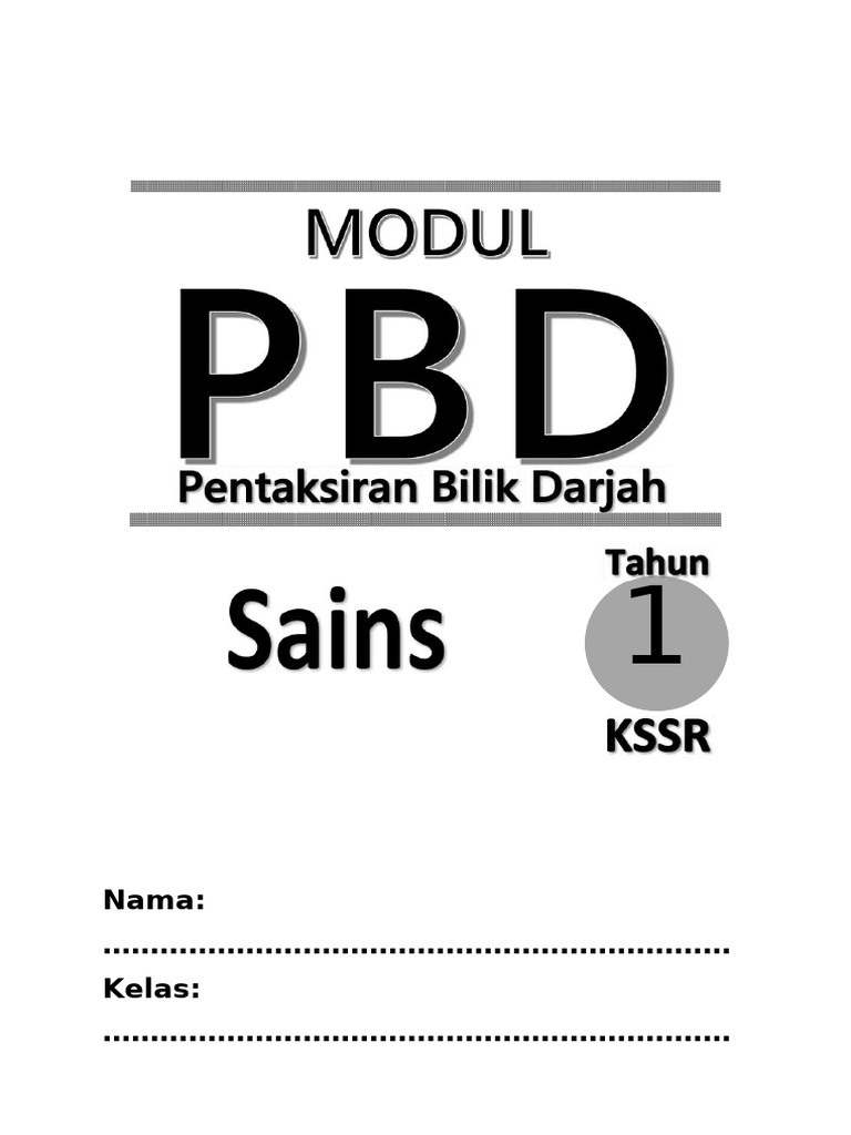 Modul PBD Sains Tahun 1 | PDF