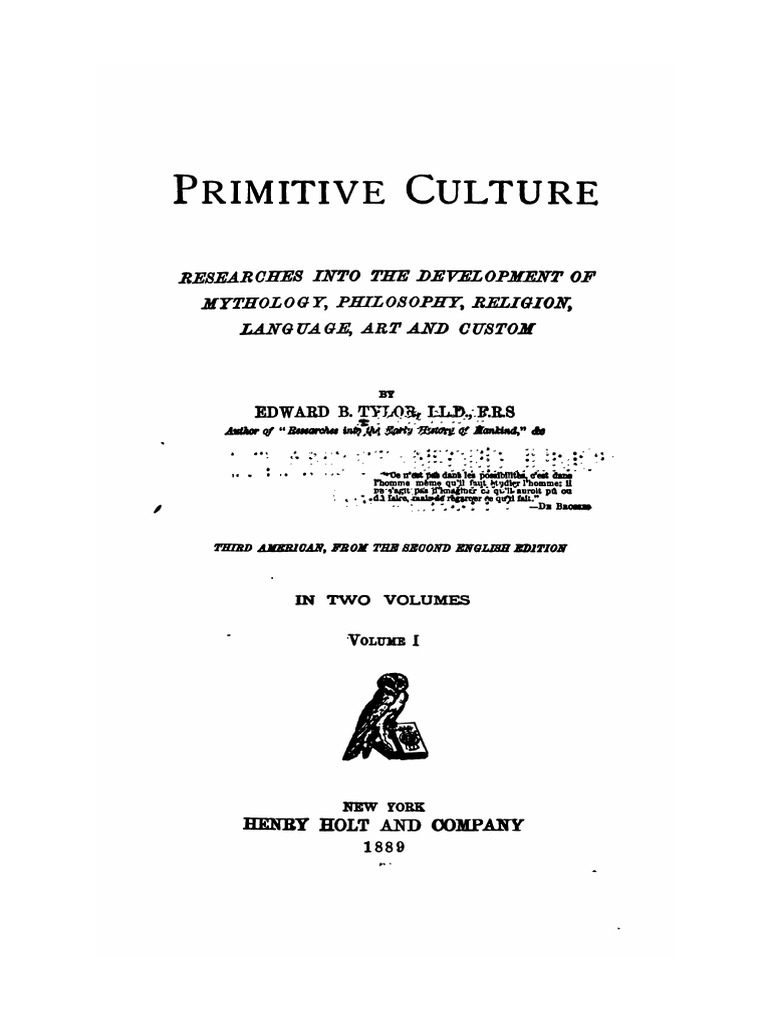 Primitive Culture (Edwardd Burnett Tylor) (Z-Library) | PDF