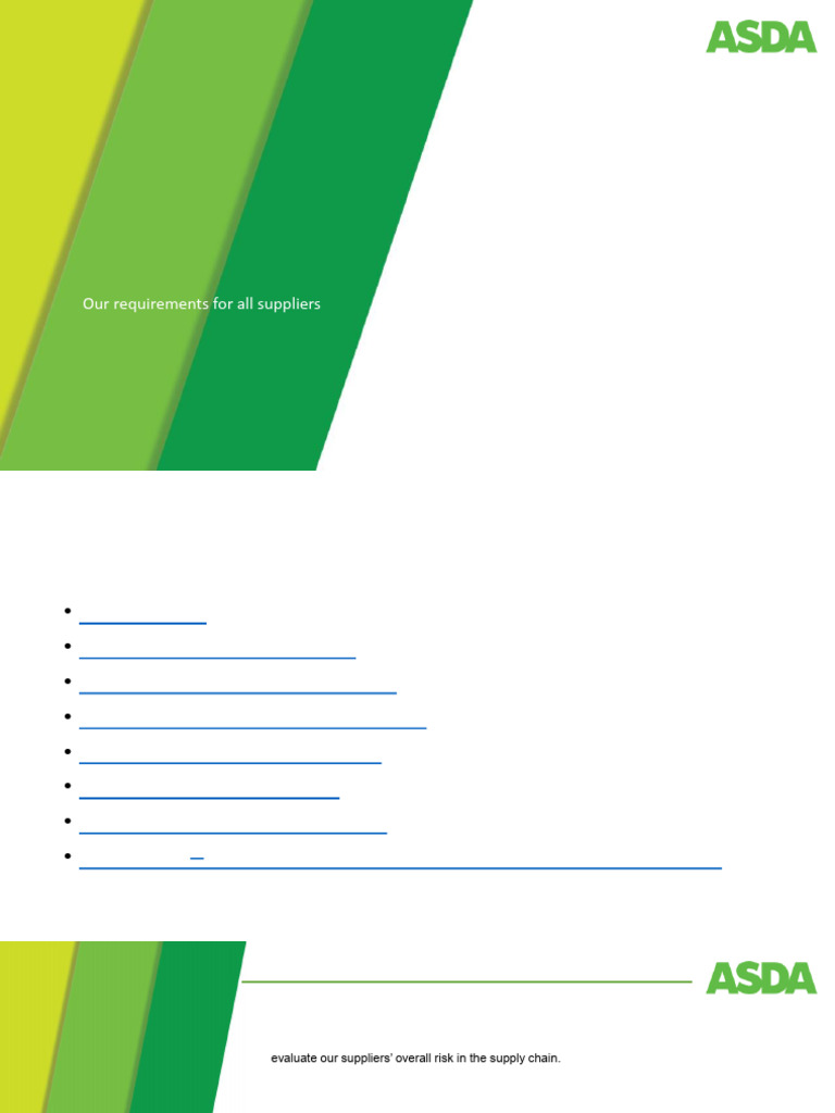 Asda_Supply_Chain_Monitoring_Requirements_and_guidance | PDF | Supply ...