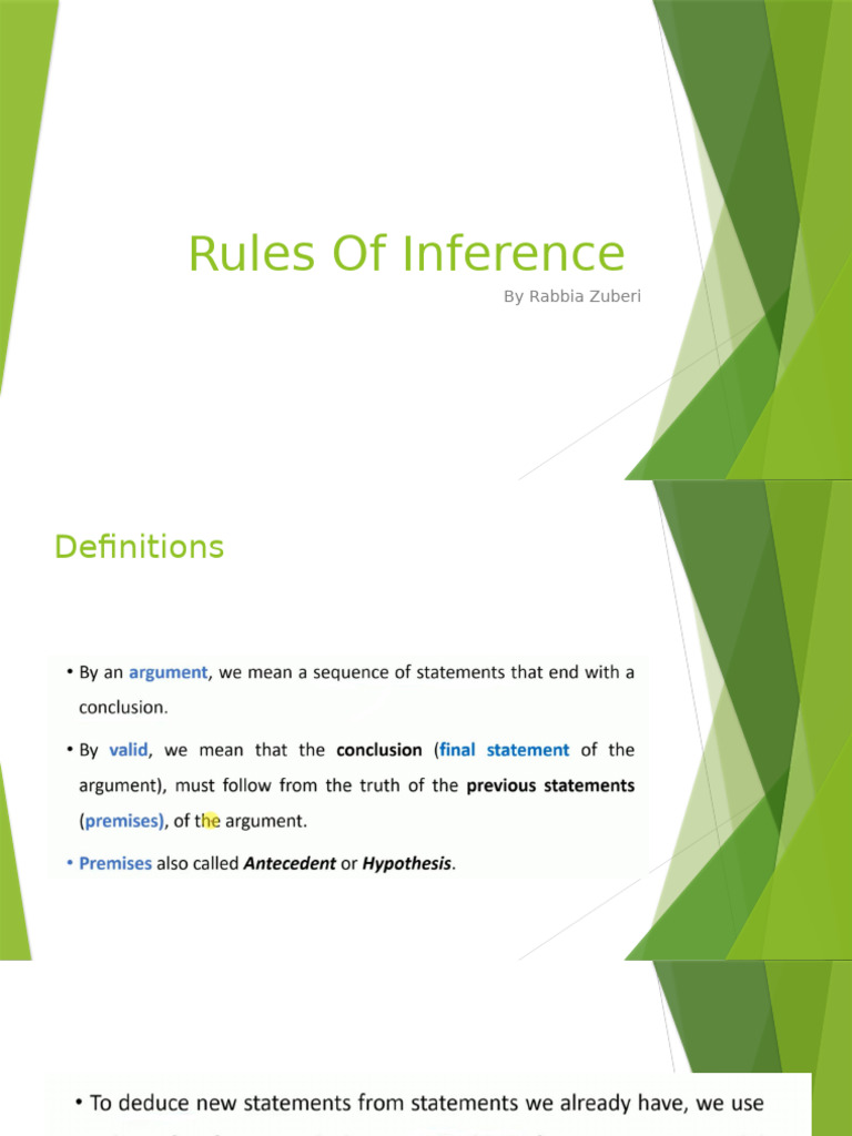 Rules of Inference | PDF