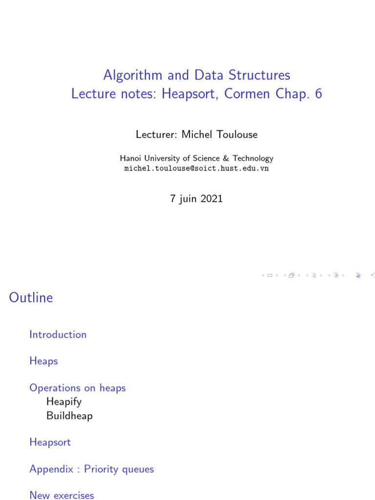 HeapSort | PDF | Algorithms | Algorithms And Data Structures HeapSort | PDF | Algorithms | Algorithms And Data Structures