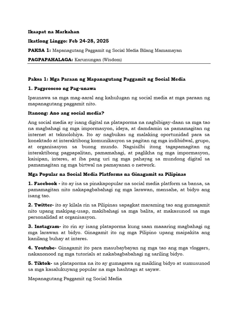 Q4_LECTURE_IKATLONG_PAKSA | PDF