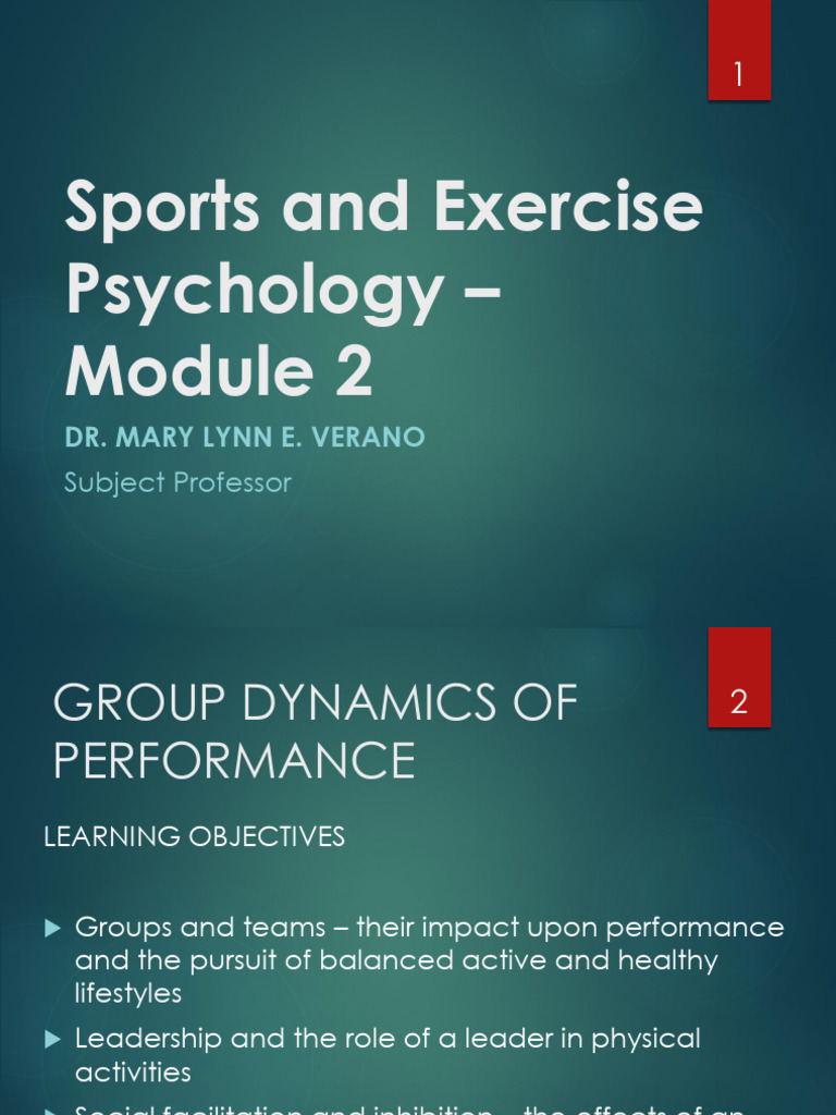 Group Dynamics in Sports Performance | PDF | Leadership | Motivational