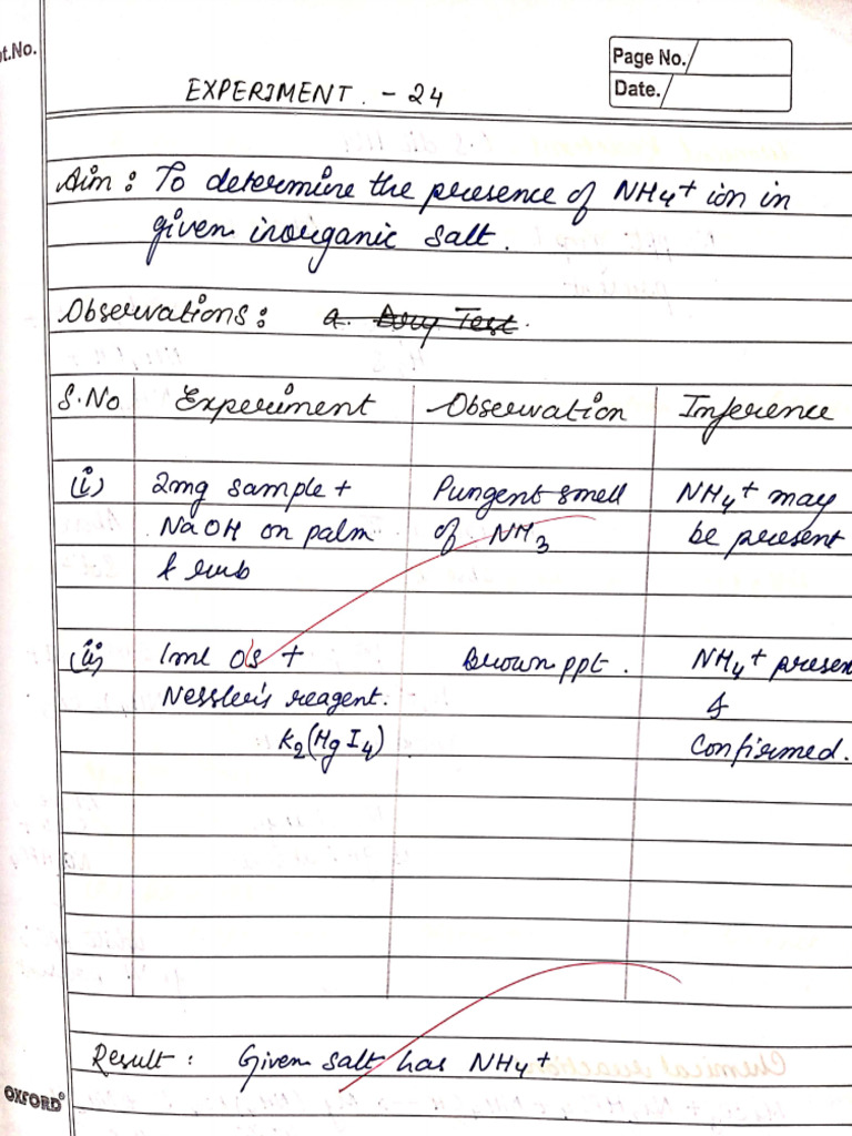 Chem (Practical), Basic Radicals | PDF