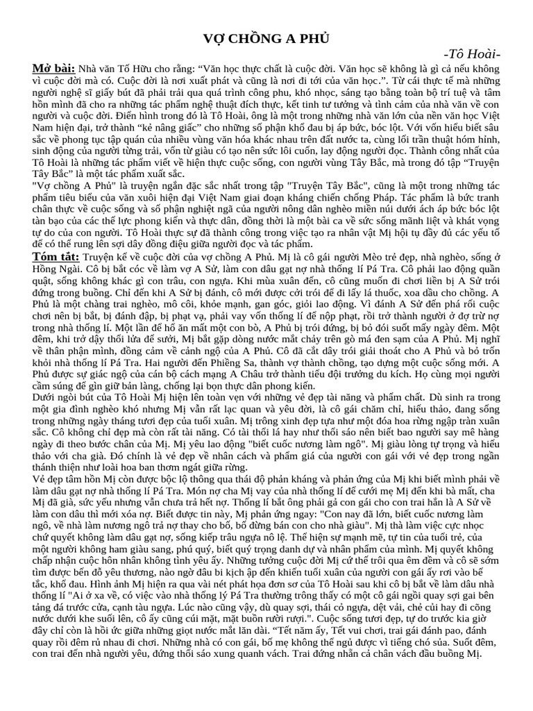 V Chòng A PH - Tô Hoài | PDF