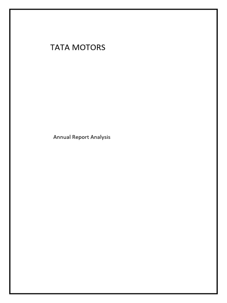 Tata Motors Financial Performance Analysis | PDF | Investing | Equity ...