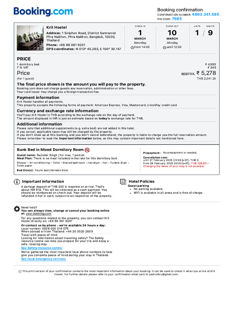 Confirmation Rajinder | PDF | Payments | Credit Card