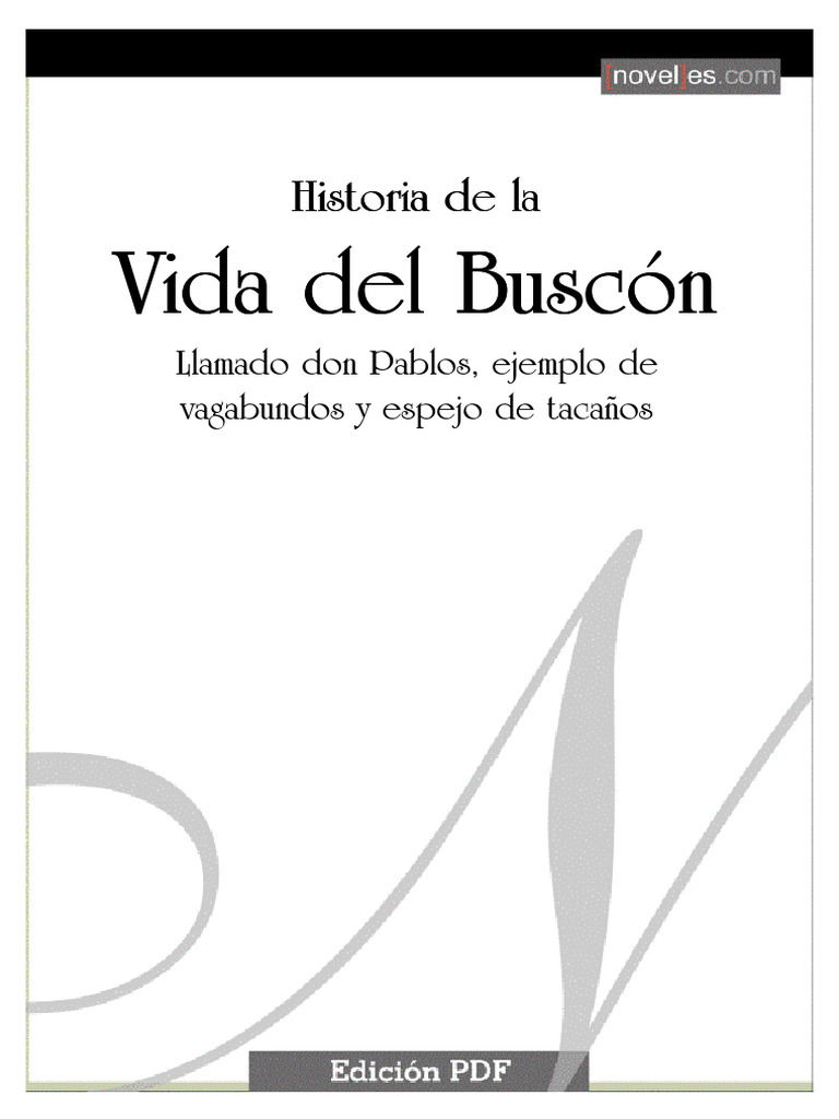 Francisco de Quevedo - Historia de La Vida Del Buscon | PDF