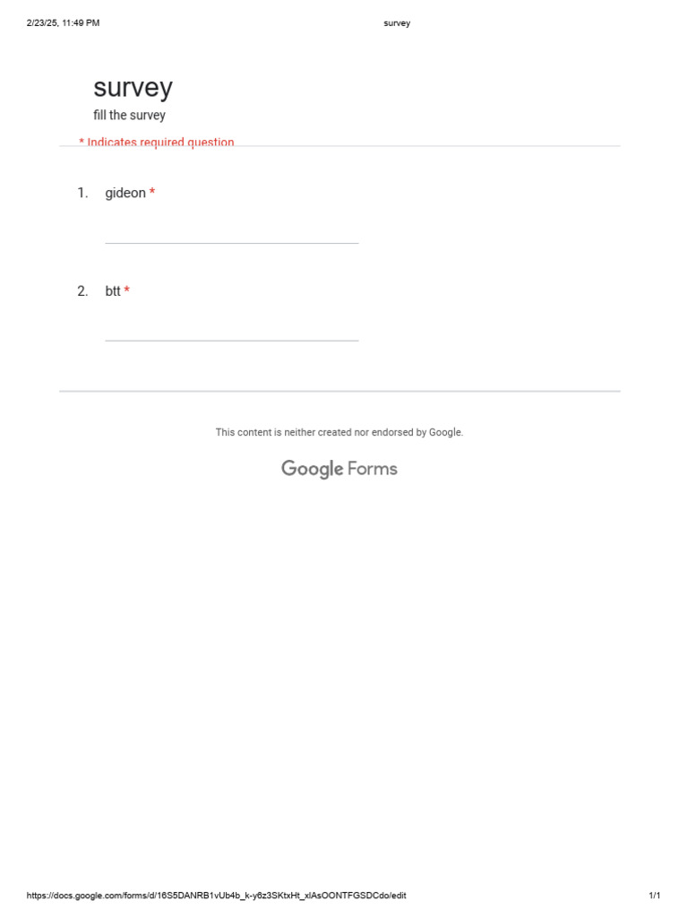 Survey - Google Forms | PDF