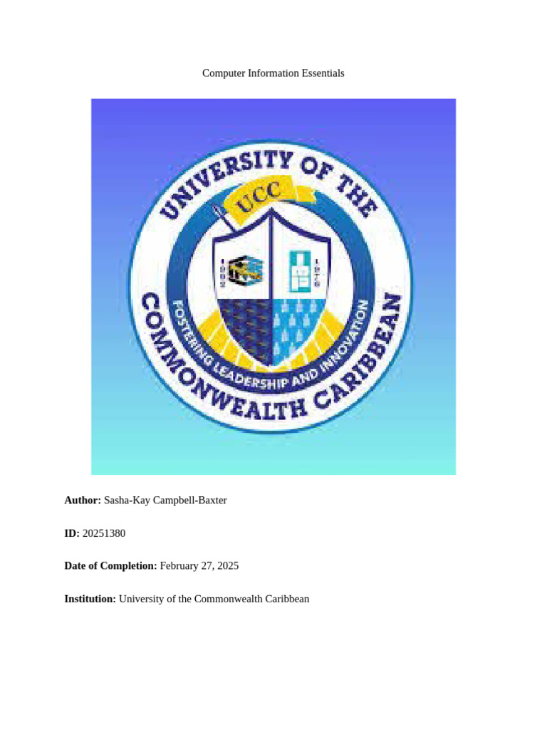 Computer Information Essentials | PDF | Computer Network | Computer Data Storage