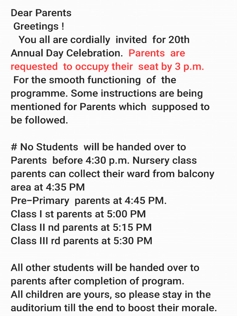Annual Day Celebration - 250222 - 233122 | PDF