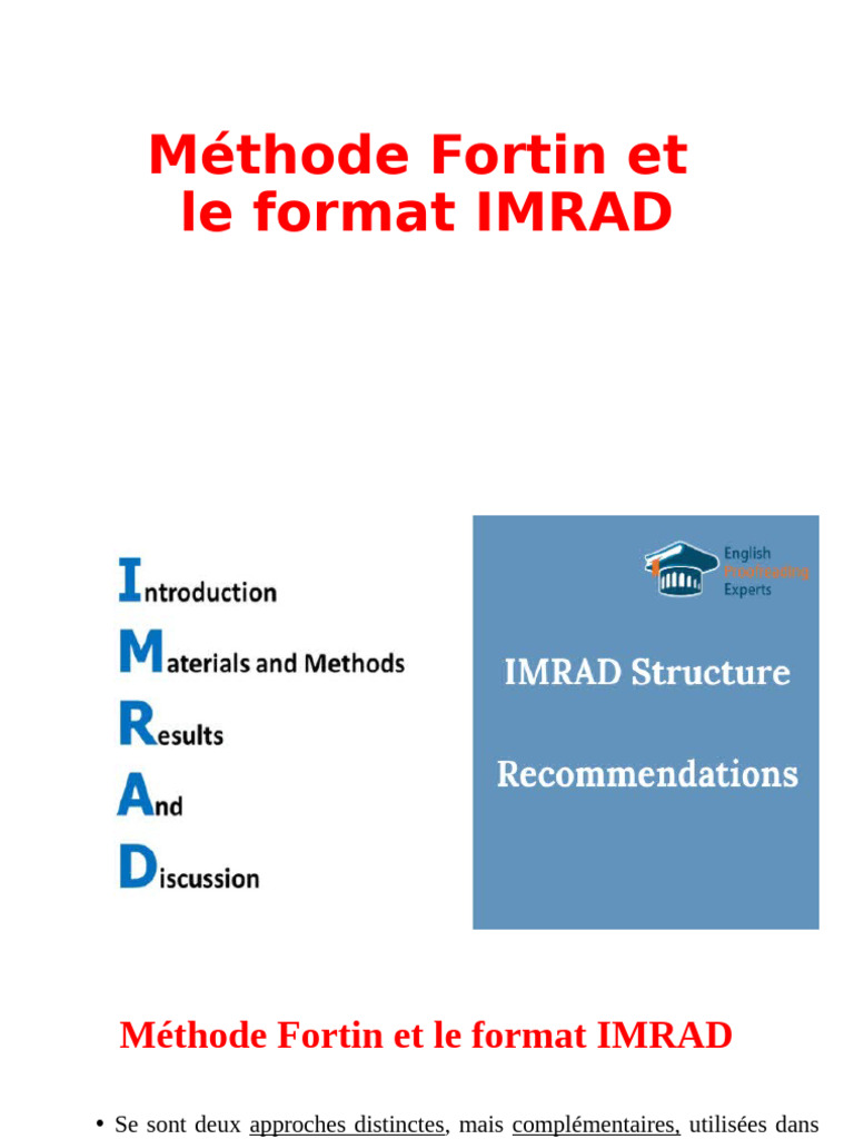 IMRAD | PDF | Expérience | Statistiques