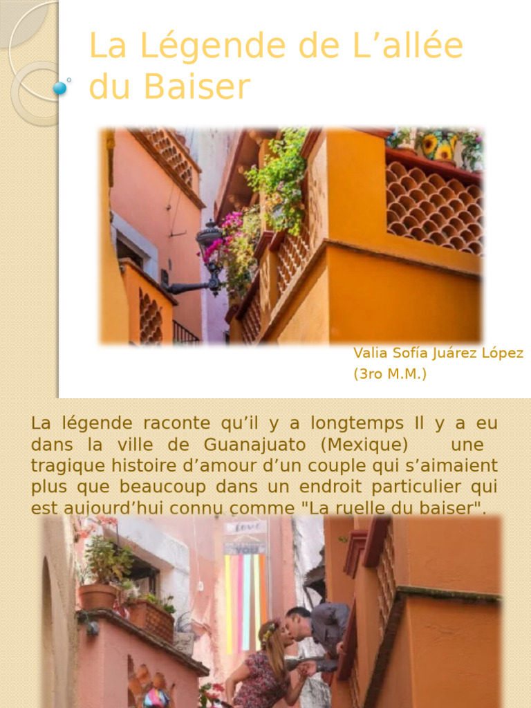 La Légende de L’allée du Baiser Proyecto en Francés | PDF