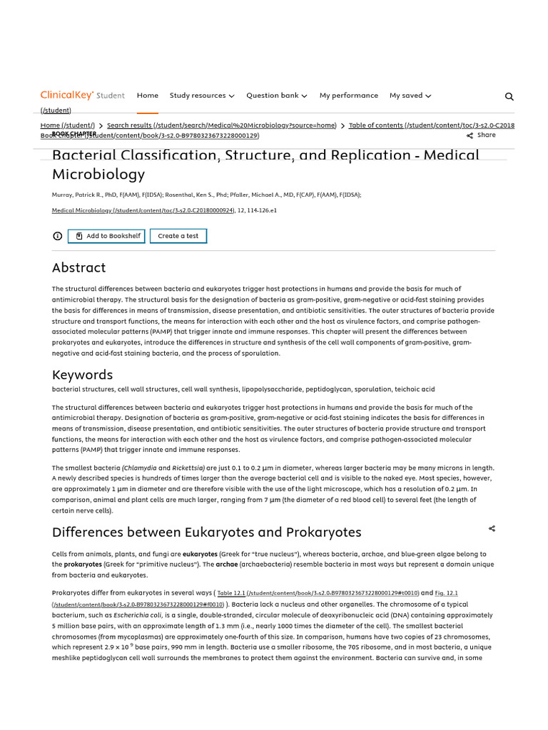 Bacterial Classification, Structure, And Replication - Medical Microbiology - Cl | PDF ...