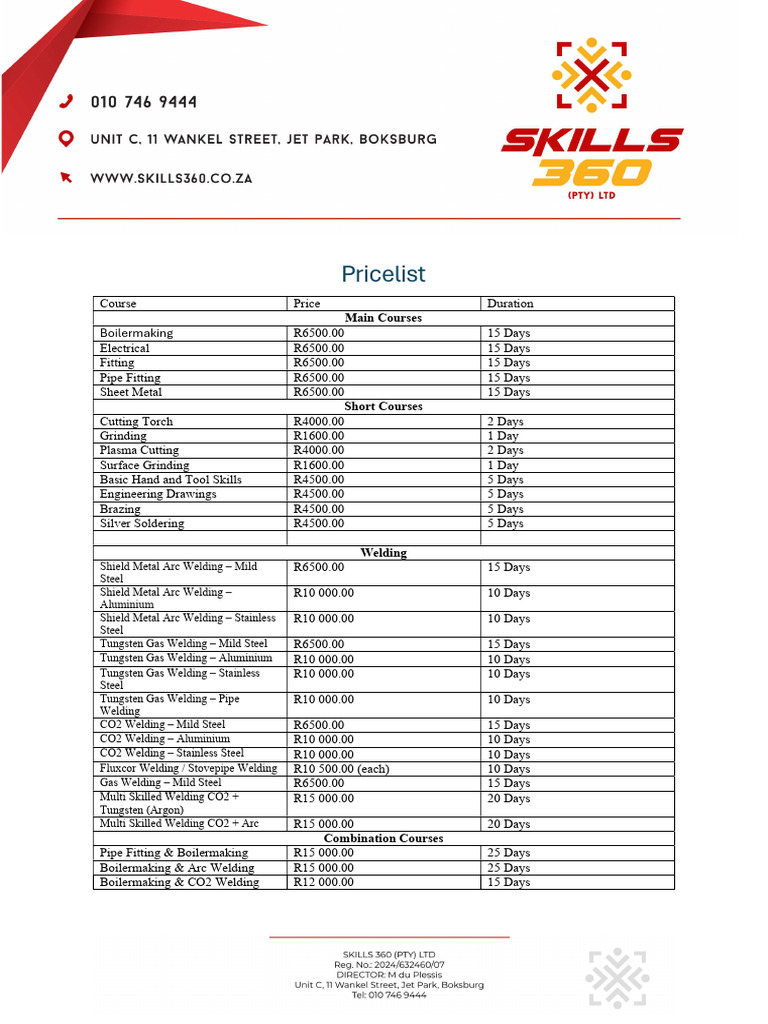 Pricelist | PDF | Welding | Construction