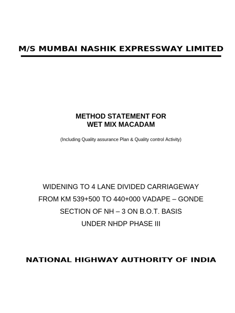 Title of Method Statement | PDF