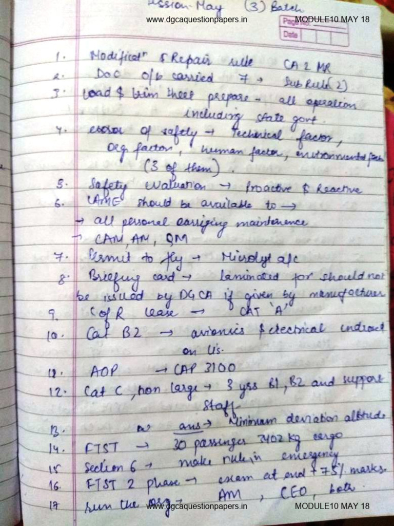 Dgca Module 10 Session May 2018 Scan Pdf