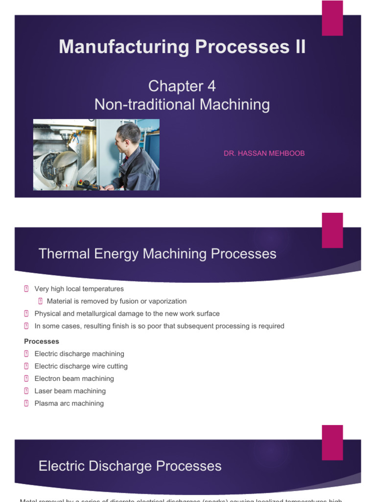 Chapter 4-2 Non-traditional Machining | PDF
