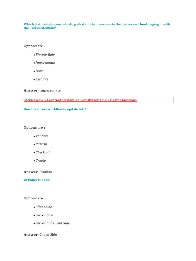 ServicenowCSA Merged.pdf | PDF | Client–Server Model | Databases