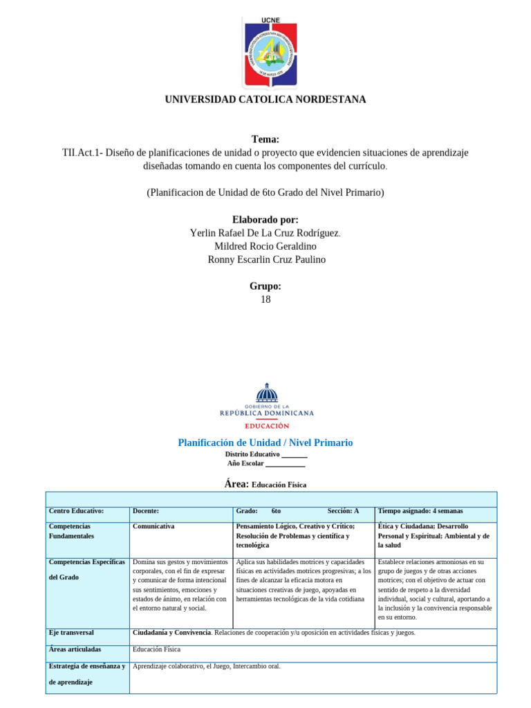 De La Cruz-TII-Act-1 | PDF | Educación primaria | Aprendizaje