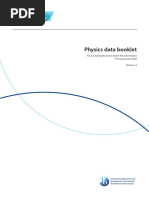 Ib Physics Data Booklet 2025 | PDF | Electronvolt | Area