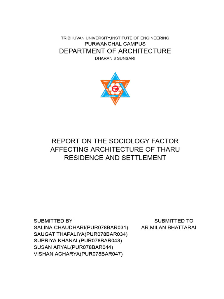 Sociology and Architecture of Tharu Homes | PDF | Methodology ...