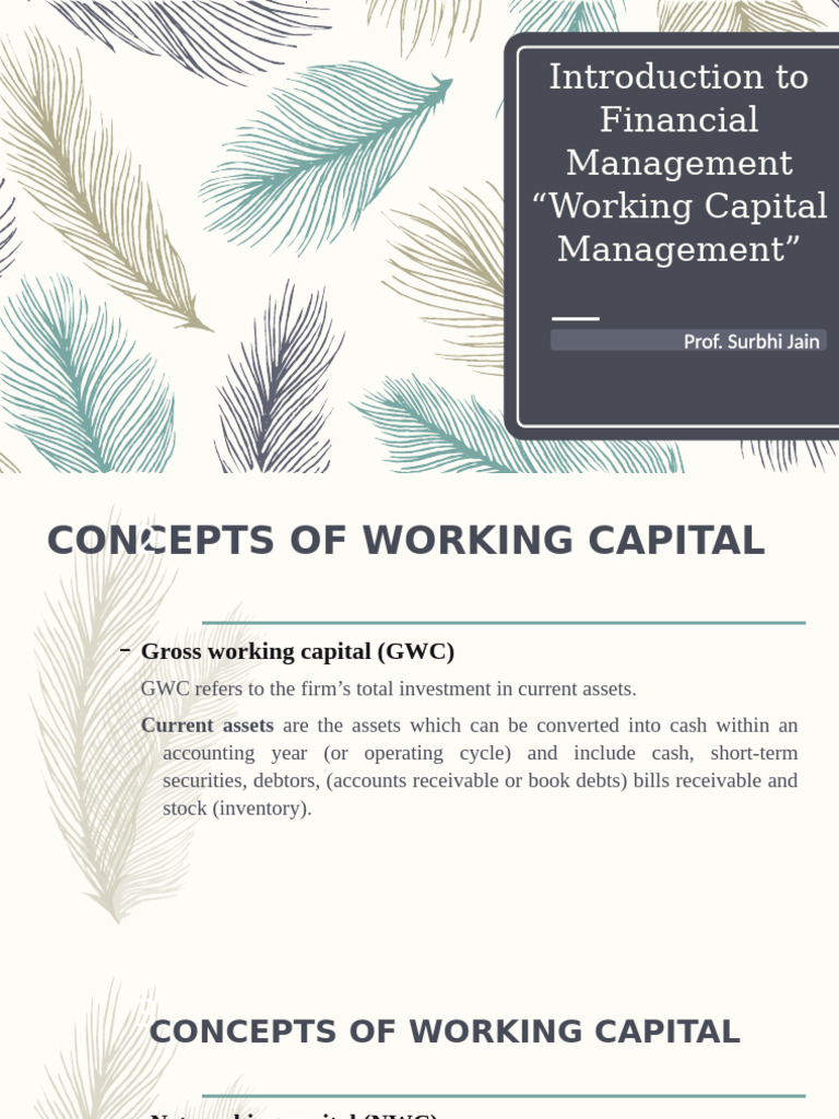 Working Capital Management | PDF | Working Capital | Liability (Financial Accounting)